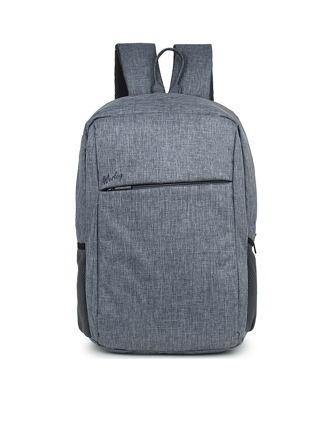 Buy Wesley Unisex Solid Grey Laptop Backpack 15.6 Inch - Laptop Bag for ...