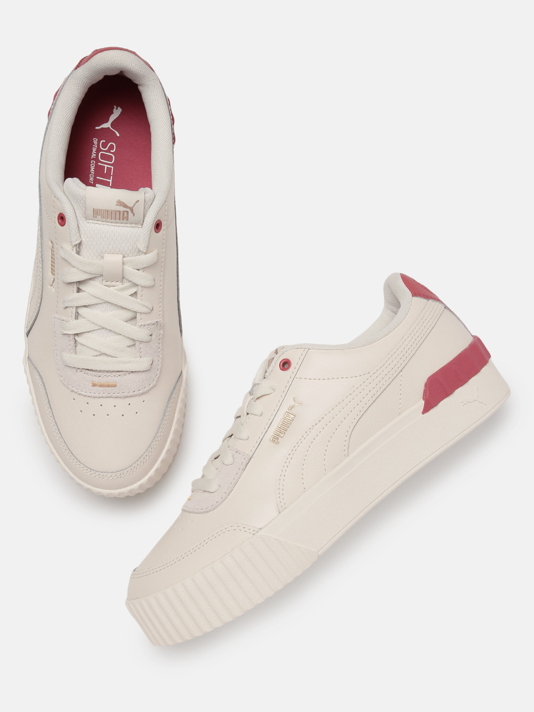 Buy Puma Women White Carina Lift Trainers - Casual Shoes for Women ...
