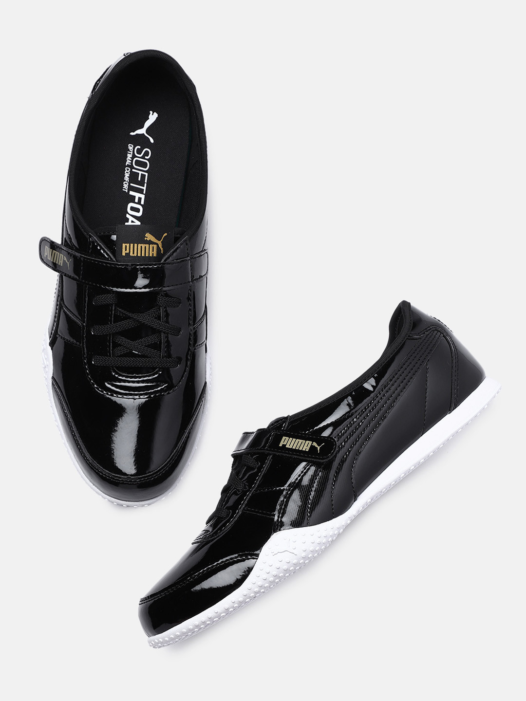 Buy Puma Women Black Solid Bella V Patent Sneakers - Casual Shoes for ...