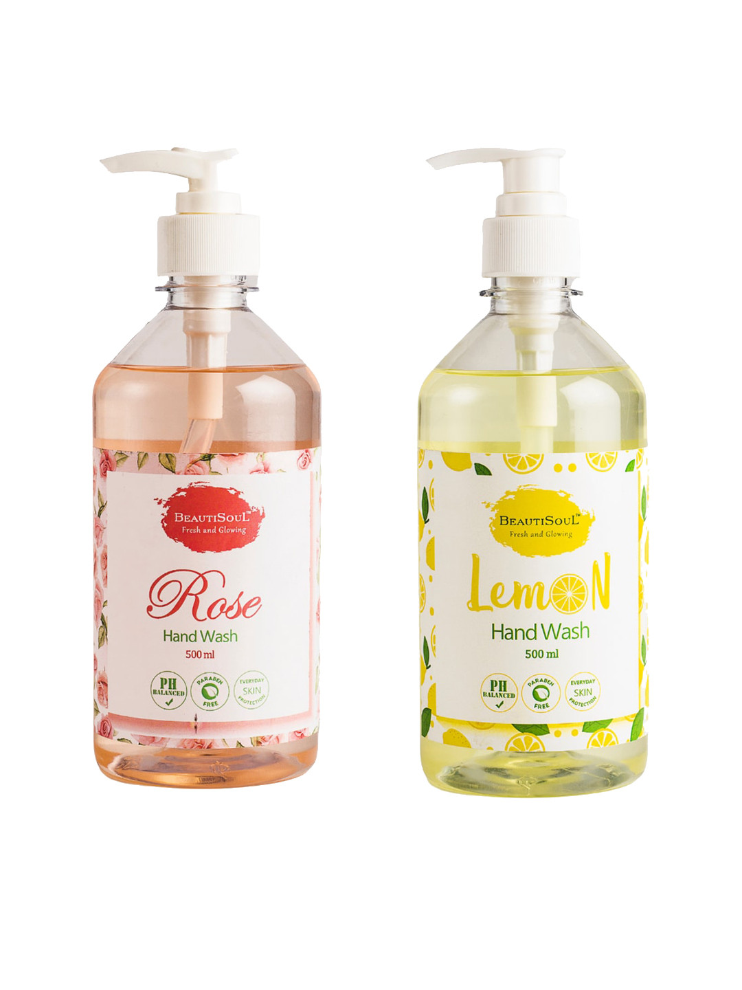 Buy Beautisoul Lemon Handwash & Rose Handwash Combo 1000 Ml - Hand Wash ...