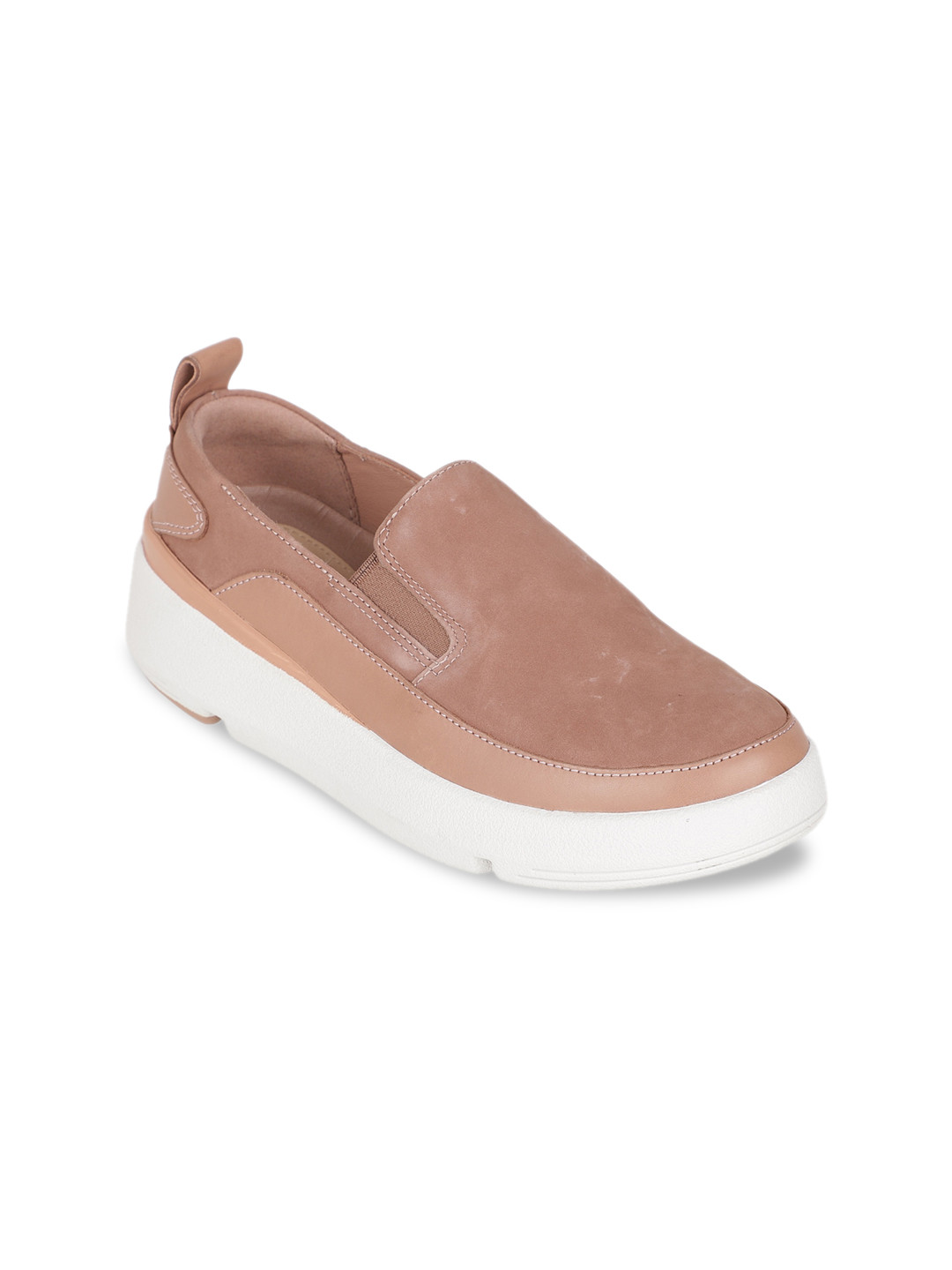 Buy Clarks Women Pink Leather Slip On Sneakers - Casual Shoes for Women ...