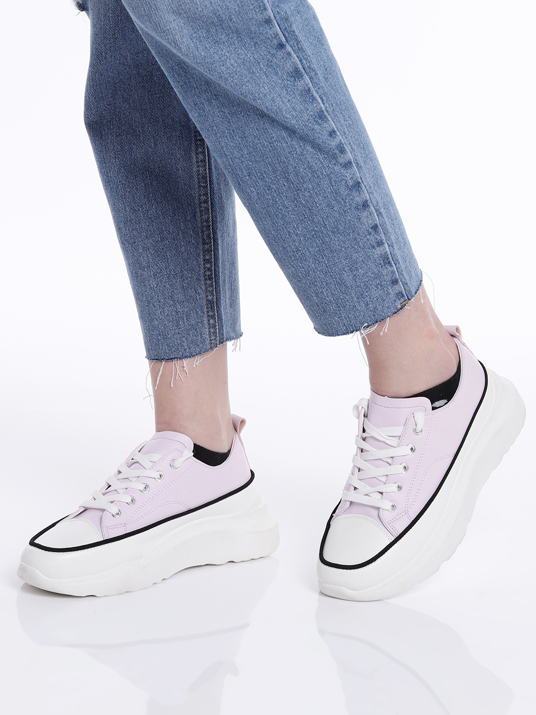 Buy Mast & Harbour Women Lavender & White Colourblocked Chunky Sneakers ... Buy Mast & Harbour Women Lavender & White Colourblocked Chunky Sneakers ...