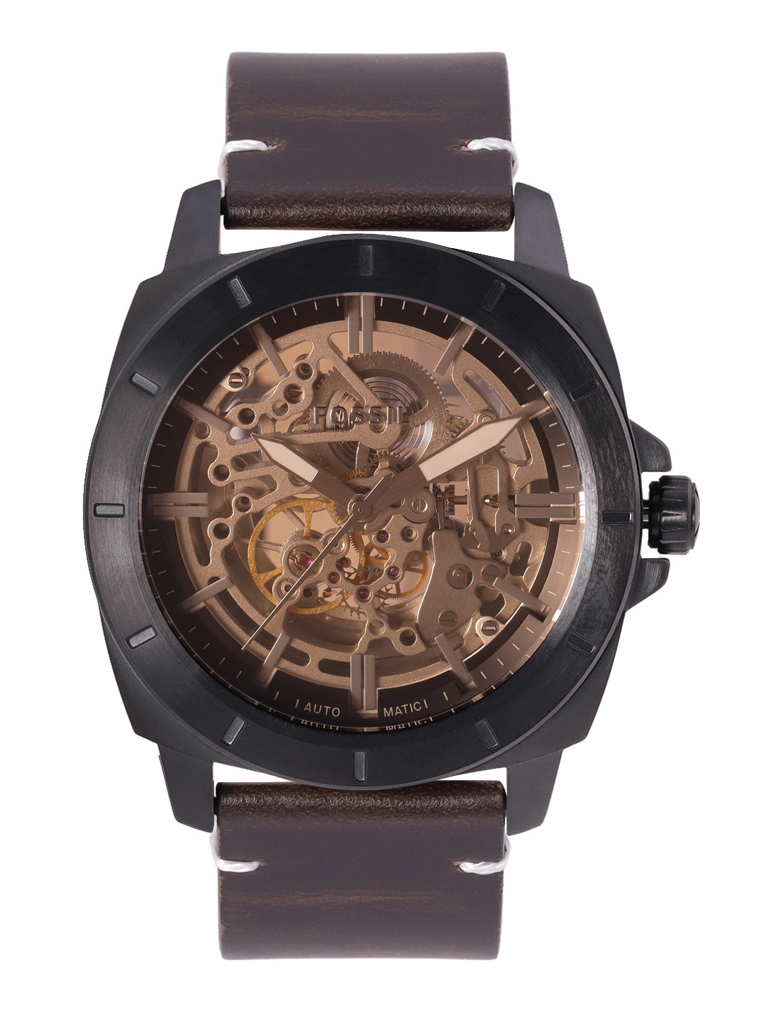 Buy Fossil Men Copper Toned Privateer Sport Skeleton Analogue Watch ...