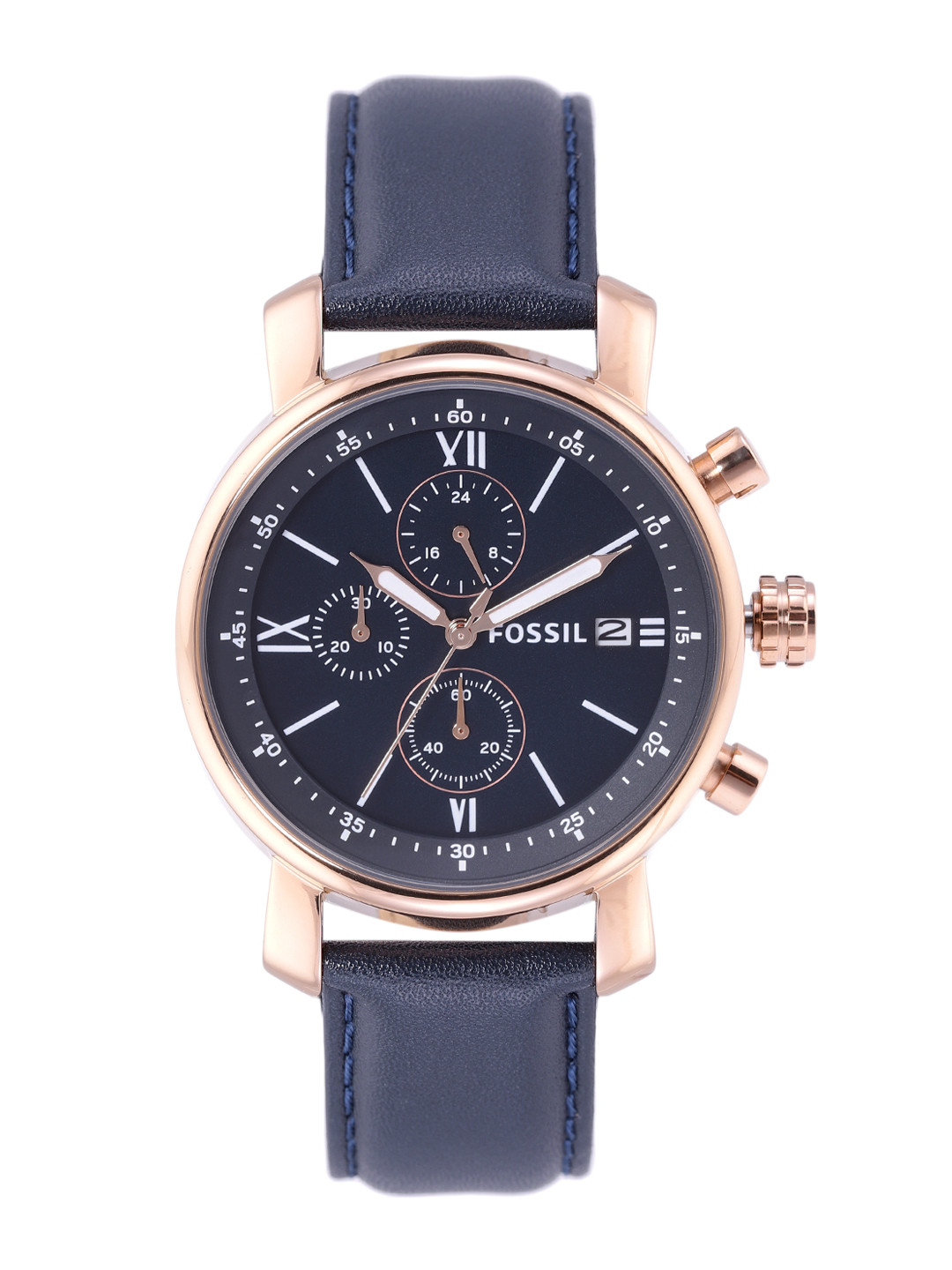 Buy Fossil Men Navy Blue Analogue Watch BQ1704 - Watches for Men ...