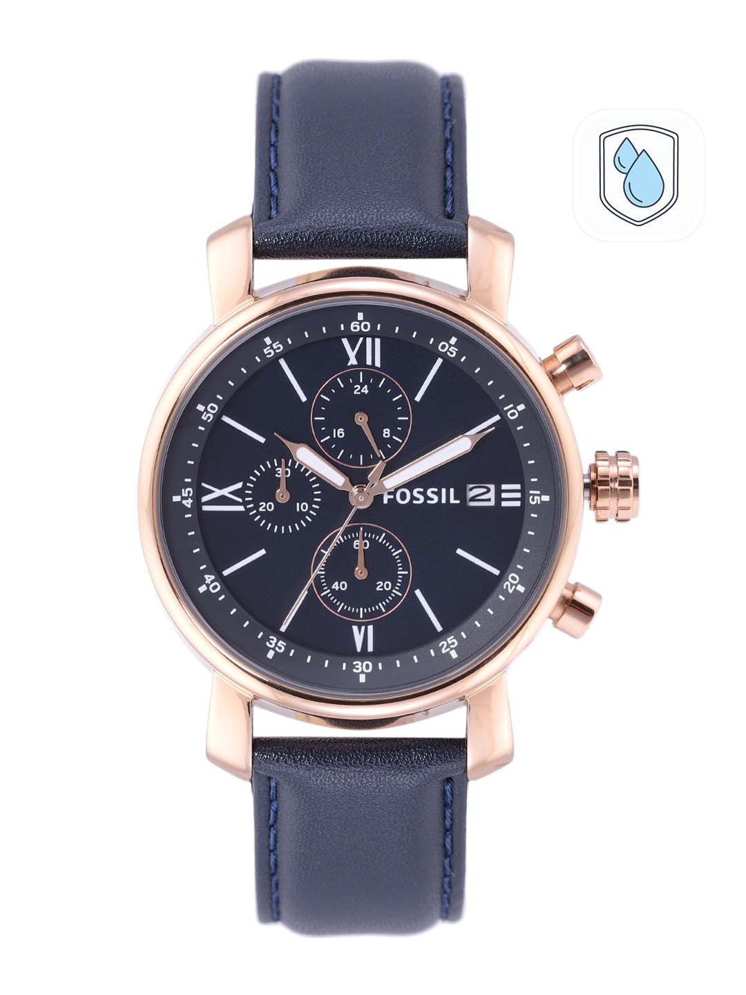 Buy Fossil Men Navy Blue Analogue Watch BQ1704 - Watches for Men ...