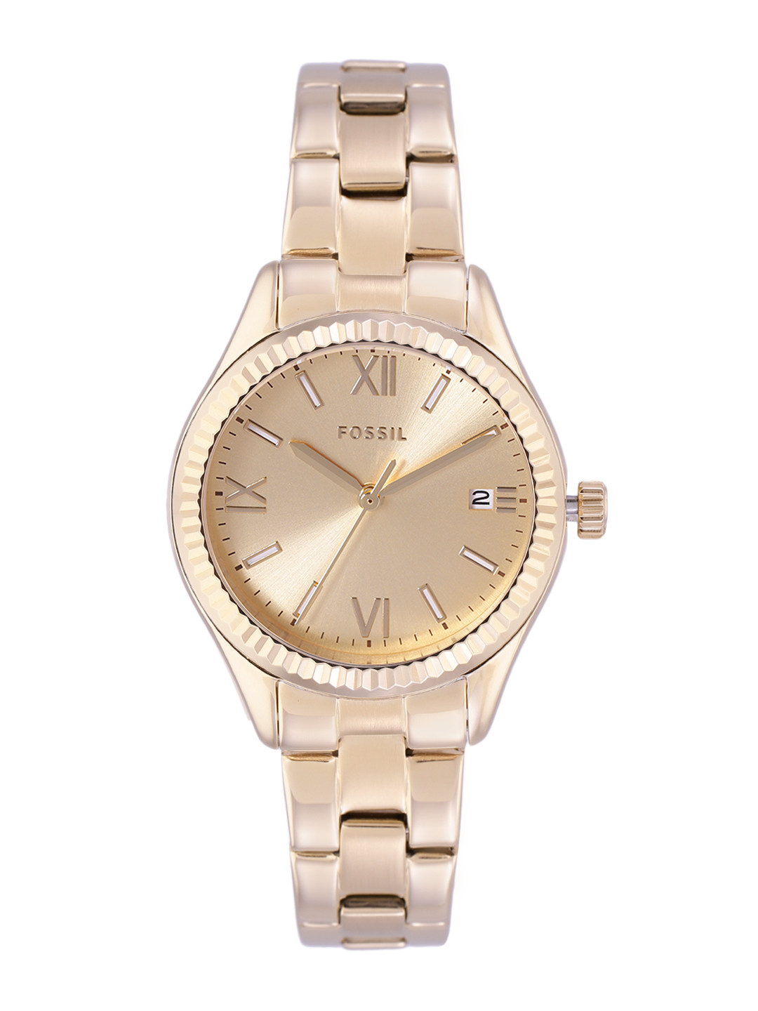 Buy Fossil Women Gold Toned Dial & Bracelet Style Straps Rye Analogue ...