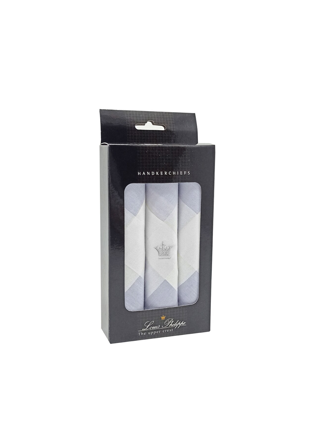 Buy Louis Philippe Men Pack Of 3 Blue Cotton Handkerchief ...
