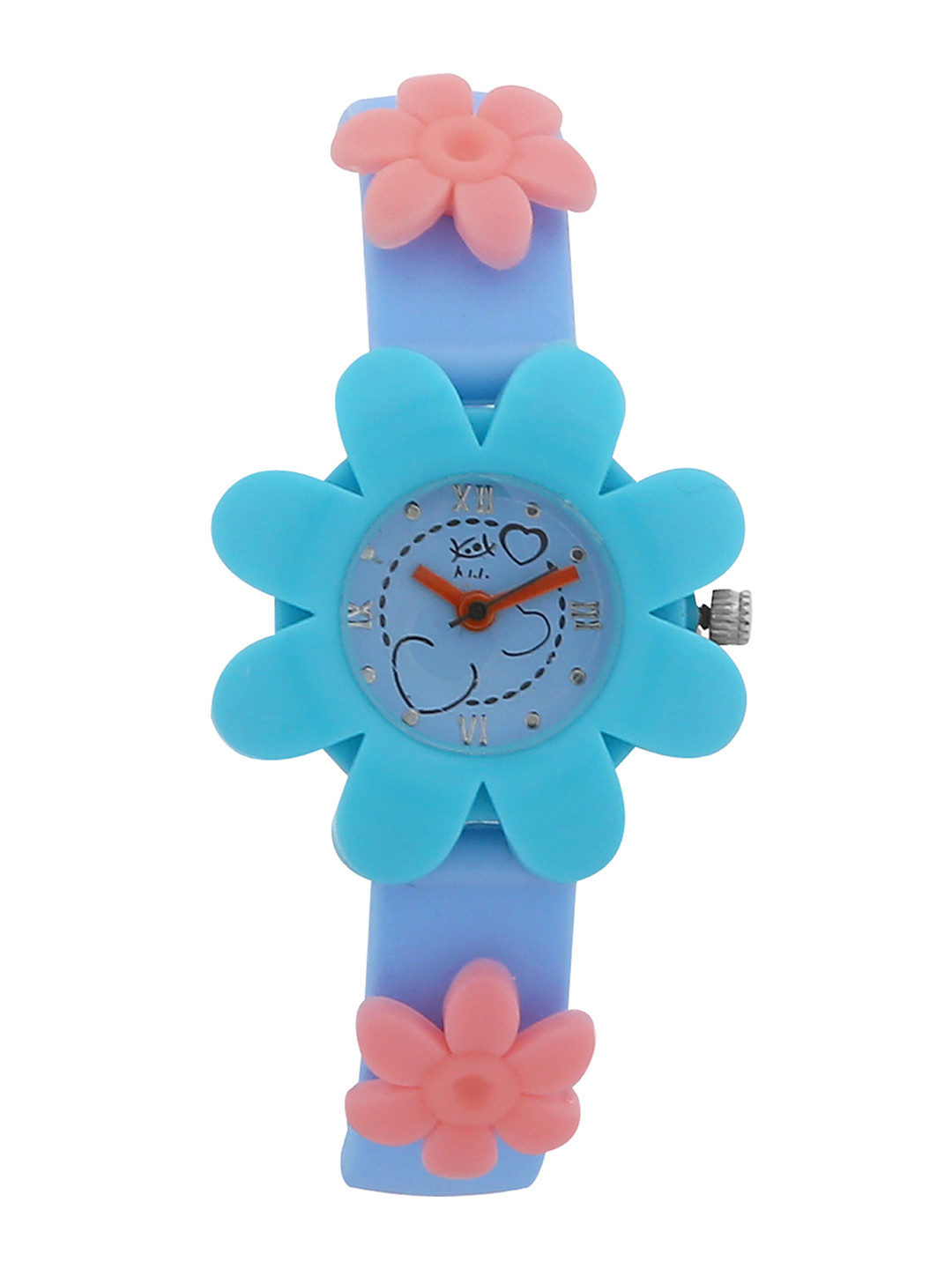 Buy Kool Kidz Unisex Kids Blue Printed Dial & Blue Straps Analogue ...