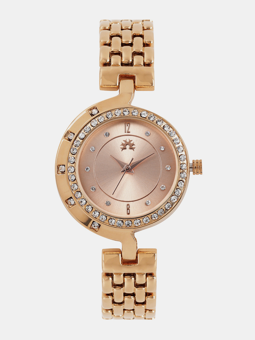 Buy Anouk Women Rose Gold Toned Embellished Analogue Watch A1 C ...