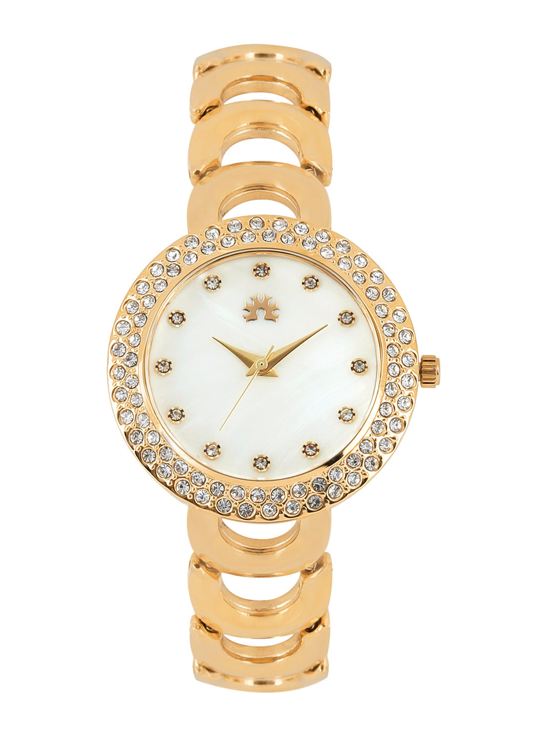 Buy Anouk Women Off White Embellished Analogue Watch A6 A ROSE ...