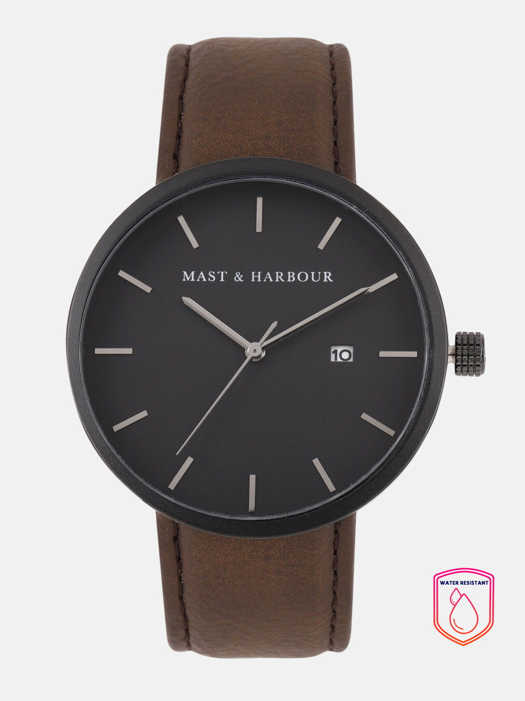 Buy Mast & Harbour Men Black Analogue Watch MH3 A - Watches for Men ...