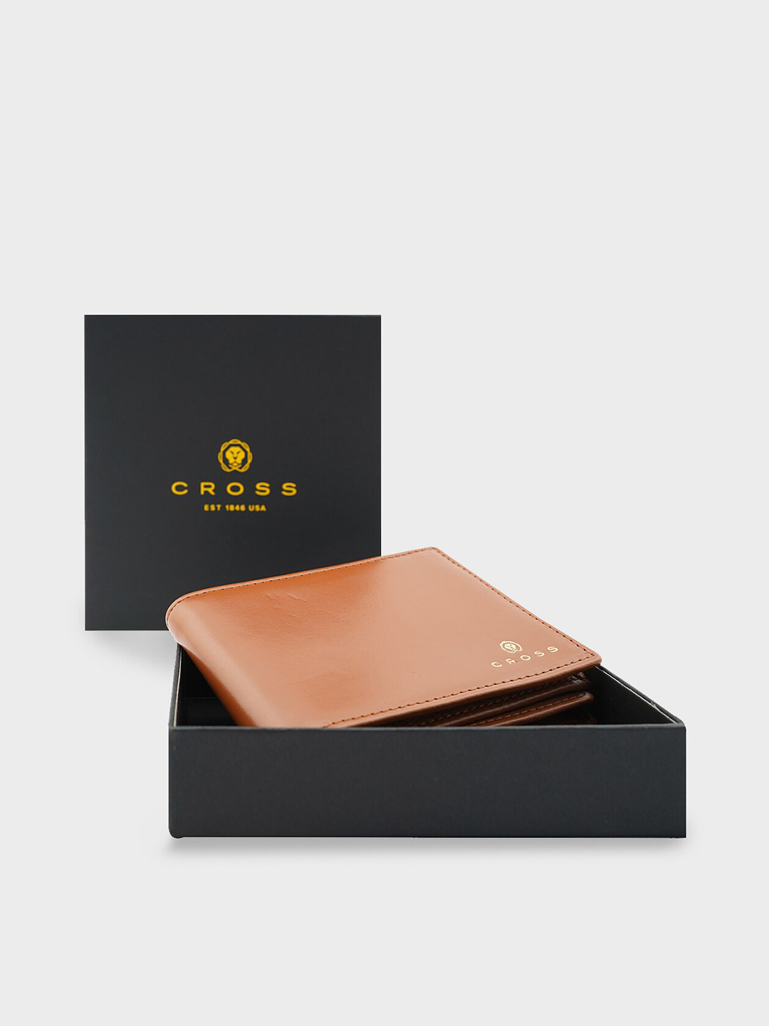 Buy Cross Men Tan Solid Genuine Leather Two Fold Wallet - Wallets for ...