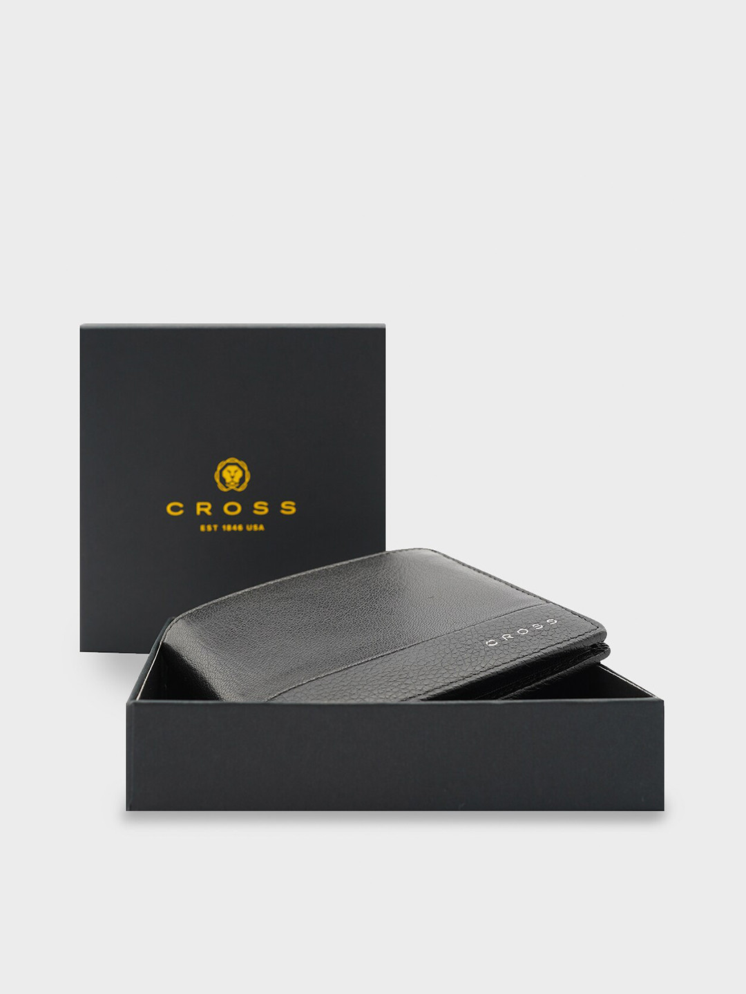 Buy Cross Men Black Textured Leather Two Fold Wallet - Wallets for Men ...