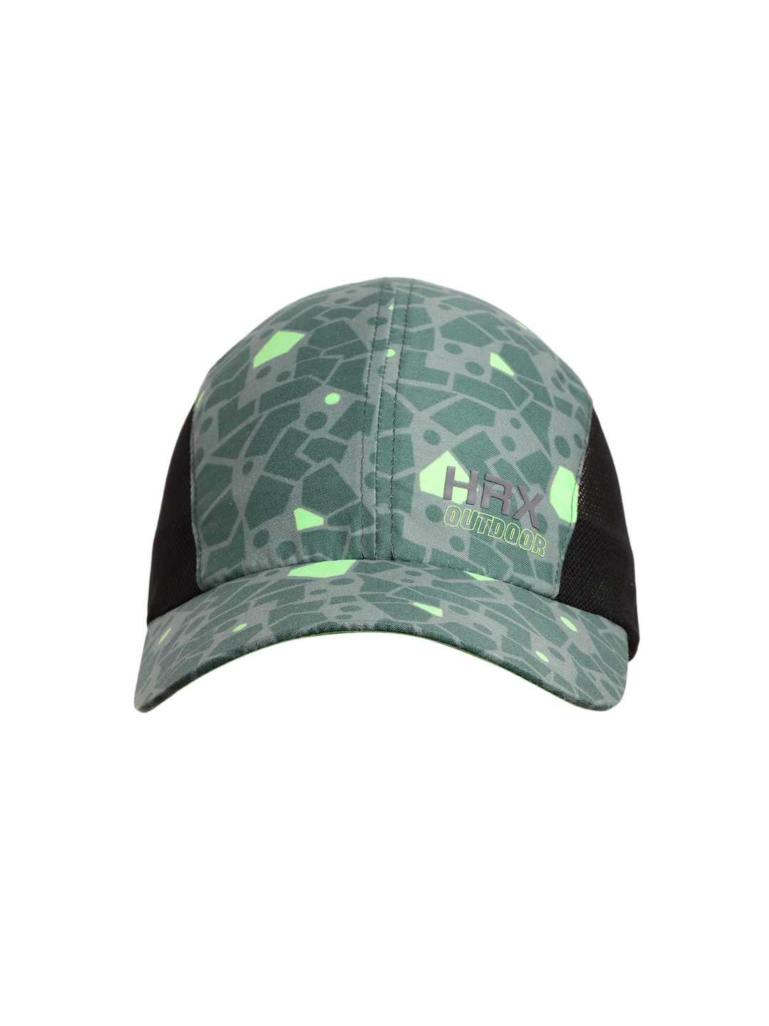 Buy HRX By Hrithik Roshan Unisex Green & Black Printed Baseball Cap ...