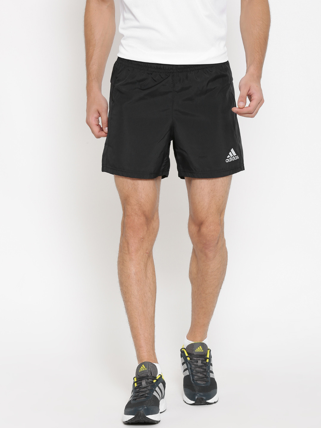 Buy ADIDAS Men Black Solid Running Shorts - Shorts for Men 1488844 | Myntra