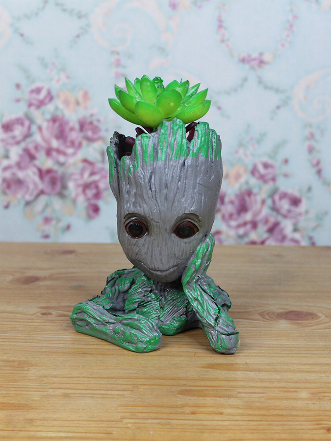 Buy Wonderland Grey & Green Groot Succulent Planter - Planters for ...