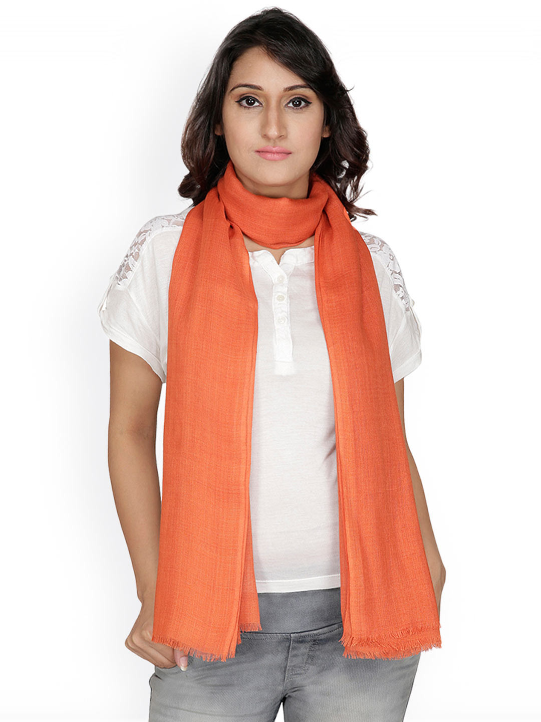 Buy Anekaant Orange Stole - Stoles for Women 1490012 | Myntra
