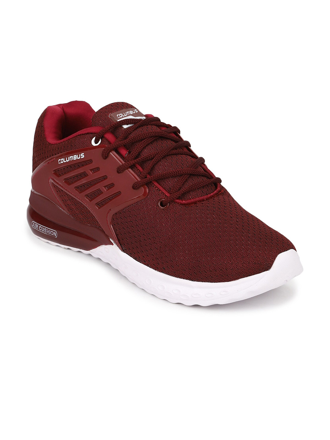 Buy Columbus Men Maroon Mesh Running Shoes - Sports Shoes for Men ...