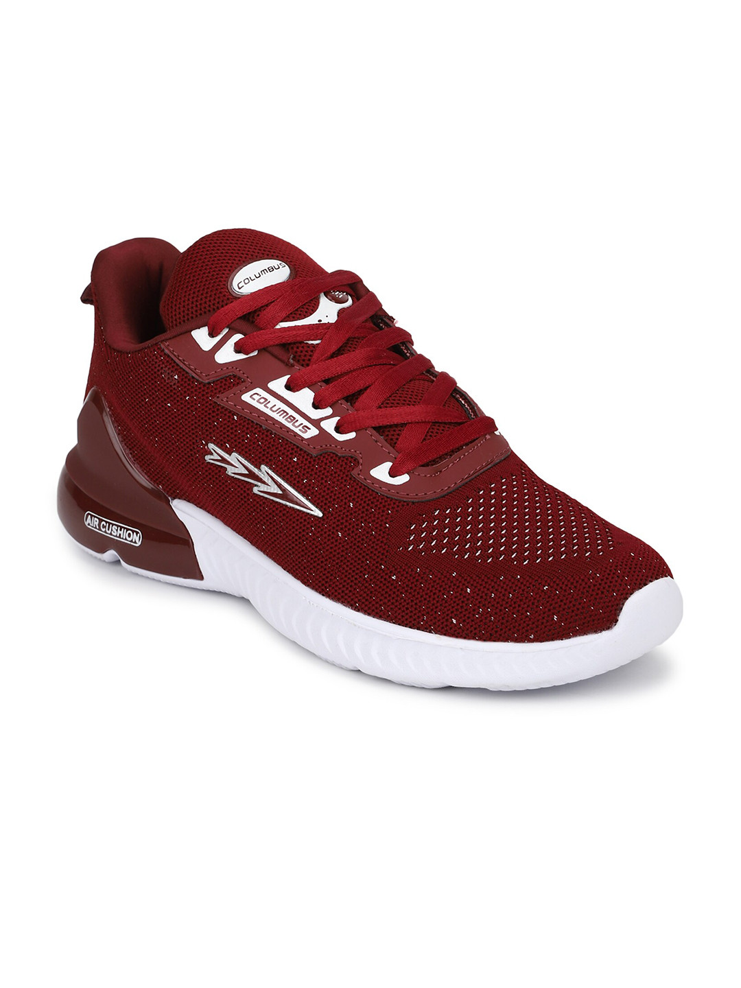 Buy Columbus Men Maroon Mesh Running Shoes - Sports Shoes for Men ...