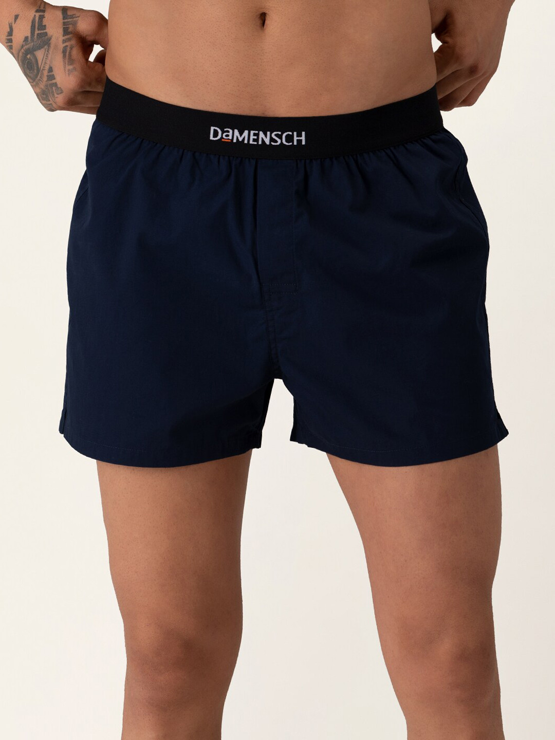 Buy DAMENSCH Men Solid Ultra Light Cotton Regular Fit Inner Boxer DAM ...