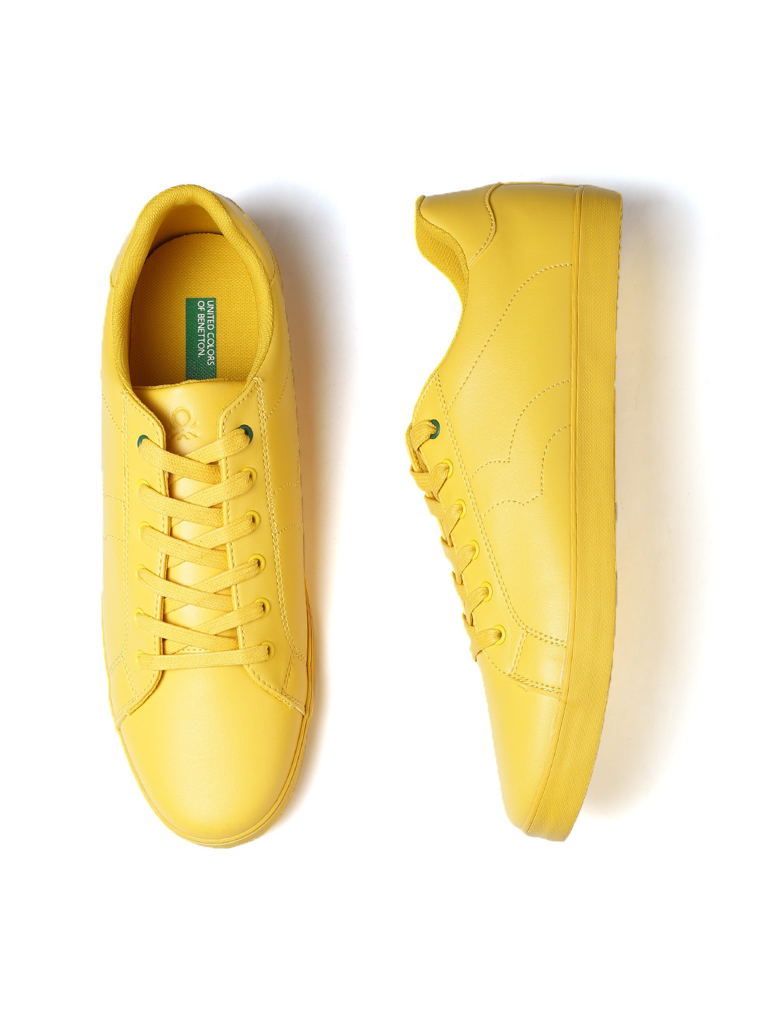 Buy United Colors Of Benetton Men Yellow Solid Sneakers - Casual Shoes ...