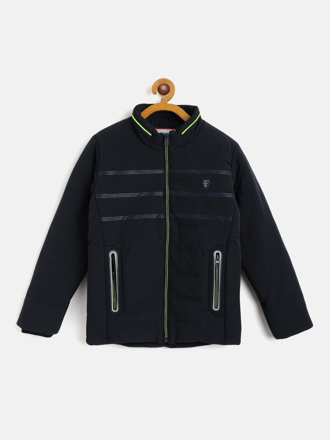 Buy Monte Carlo Boys Navy Blue Solid Padded Jacket - Jackets for Boys ...