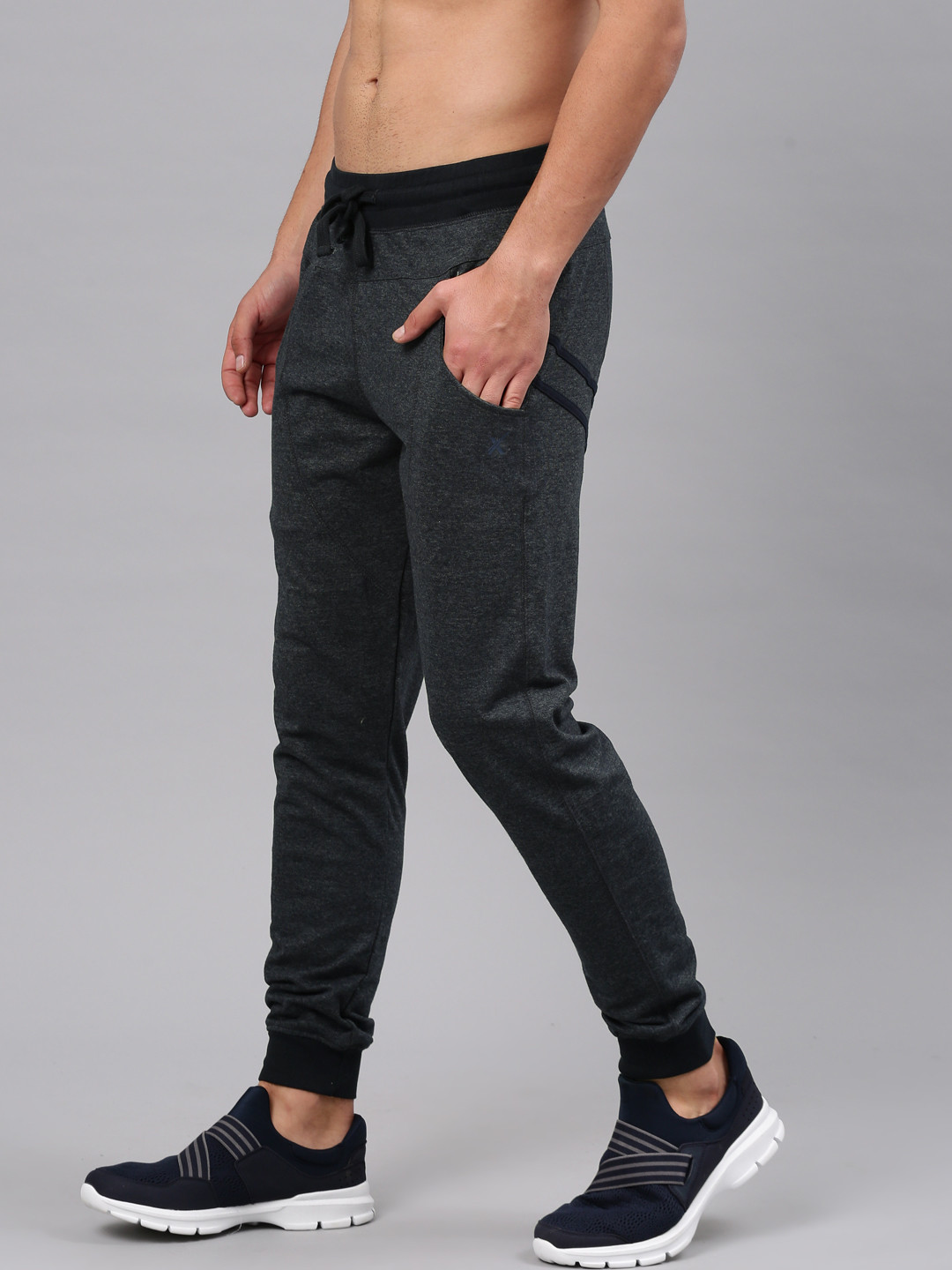 Buy HRX By Hrithik Roshan Men Navy Blue Solid Joggers - Track Pants for ...