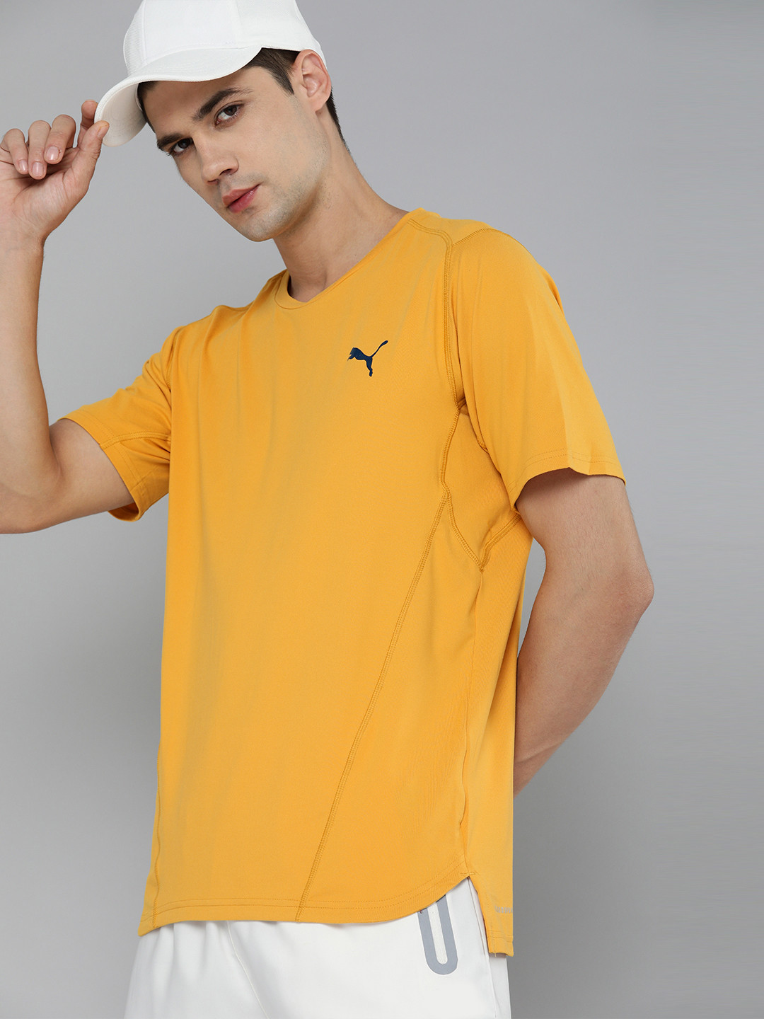 Buy Puma Men Mustard Yellow Cloudspun DryCELL Training T Shirt ...