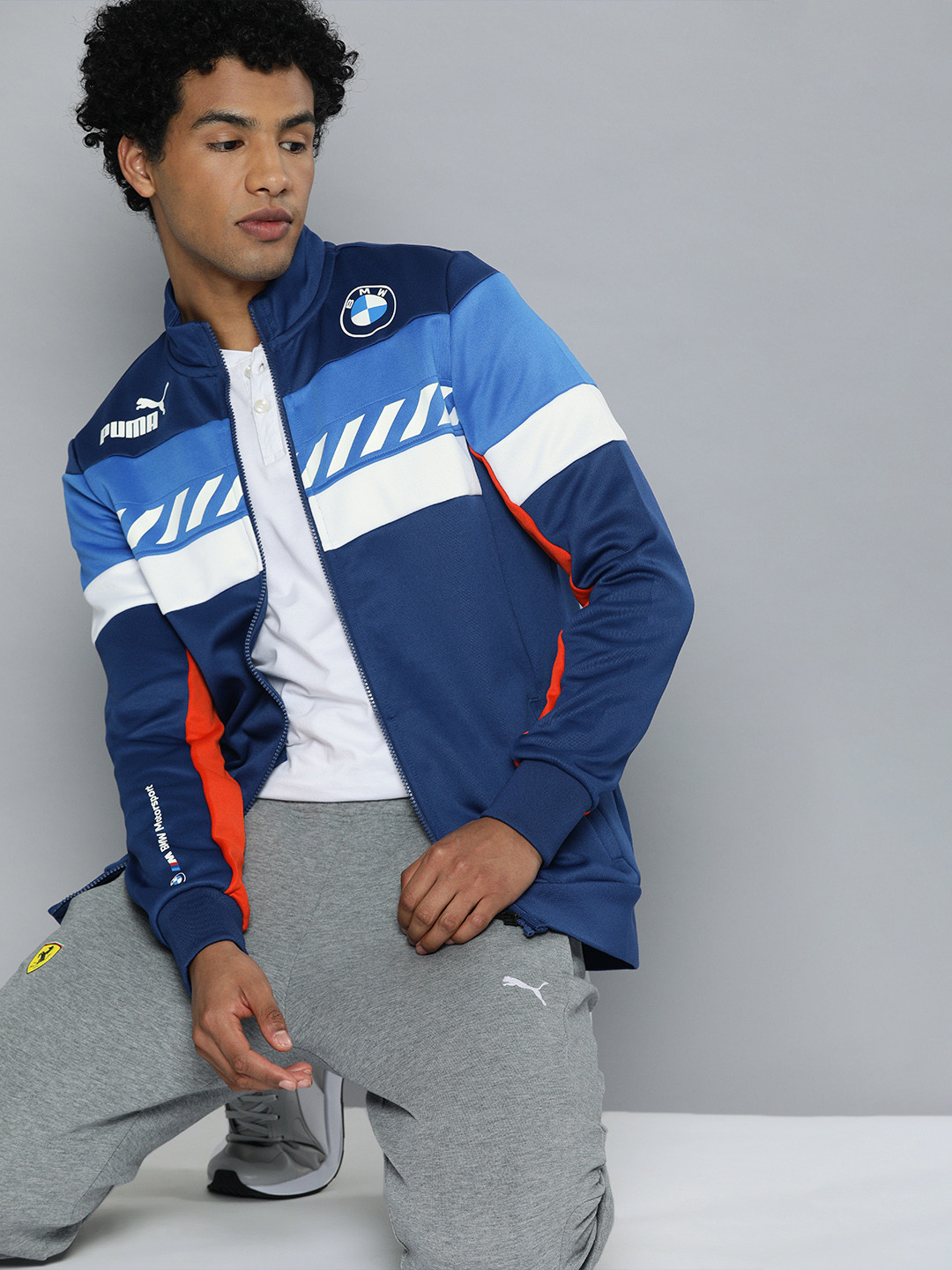 Buy PUMA Motorsport Men Blue & White Colourblocked BMW Speed Driver ...
