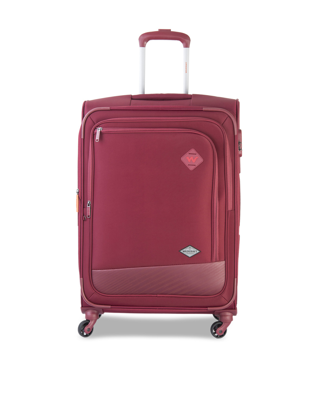 Buy Wildcraft Red Solid Soft Sided Cabin Trolley Suitcase - Trolley Bag ...