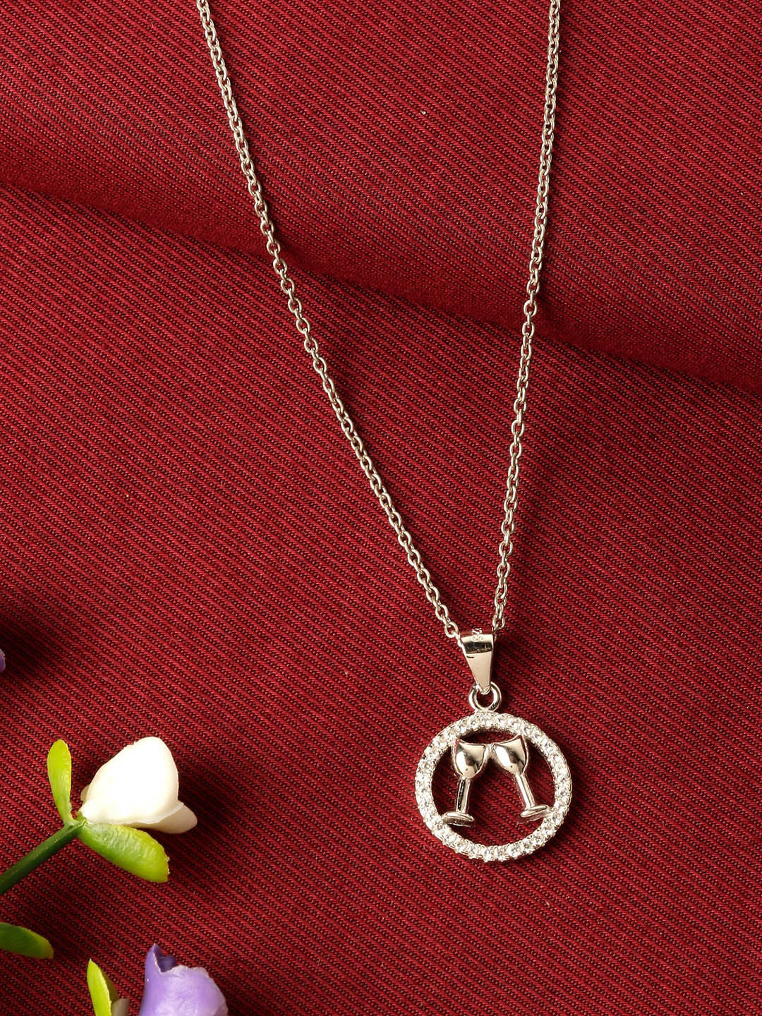 Buy GIVA 925 Sterling Silver Toned Rhodium Plated White AAA+ CZ Studded ...