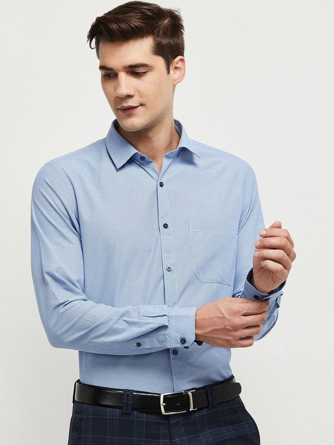 Buy Max Men Solid Blue Formal Shirt - Shirts for Men 14924200 | Myntra