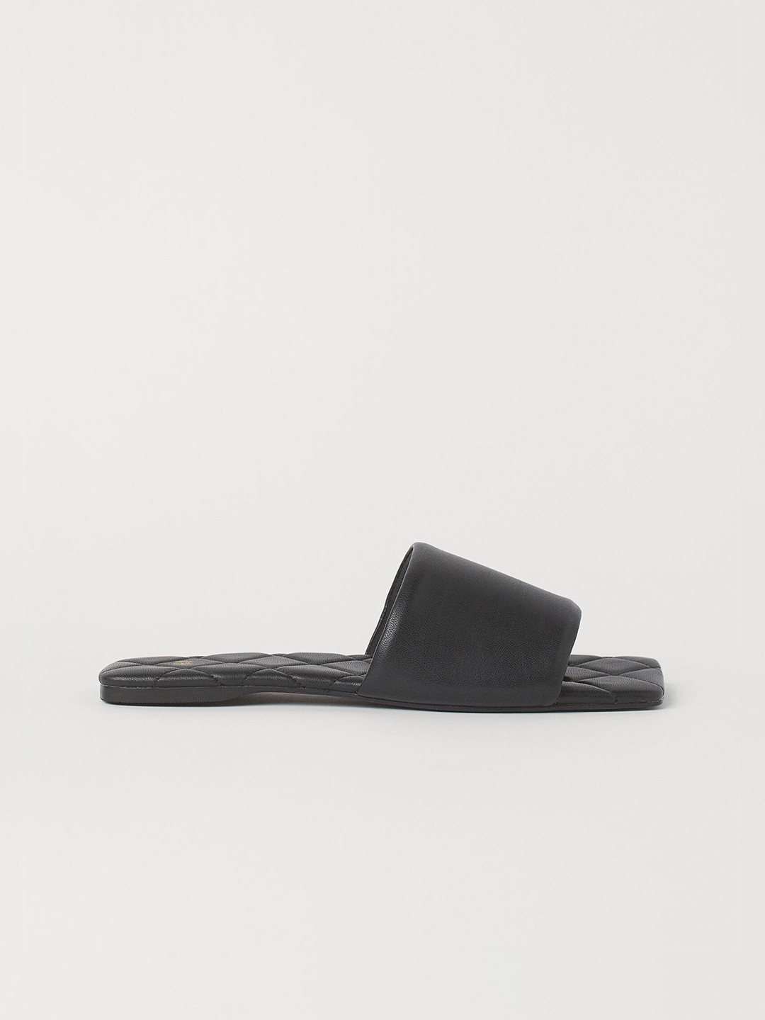 Buy H&M Women Black Solid Slides - Flats for Women 14929204 | Myntra