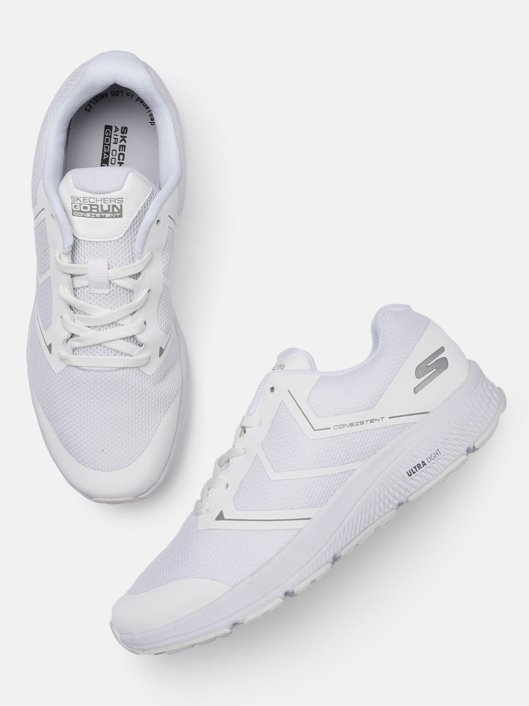 Buy Skechers Men White GO RUN CONSISTENT TRACEUR Running Shoes - Sports ...