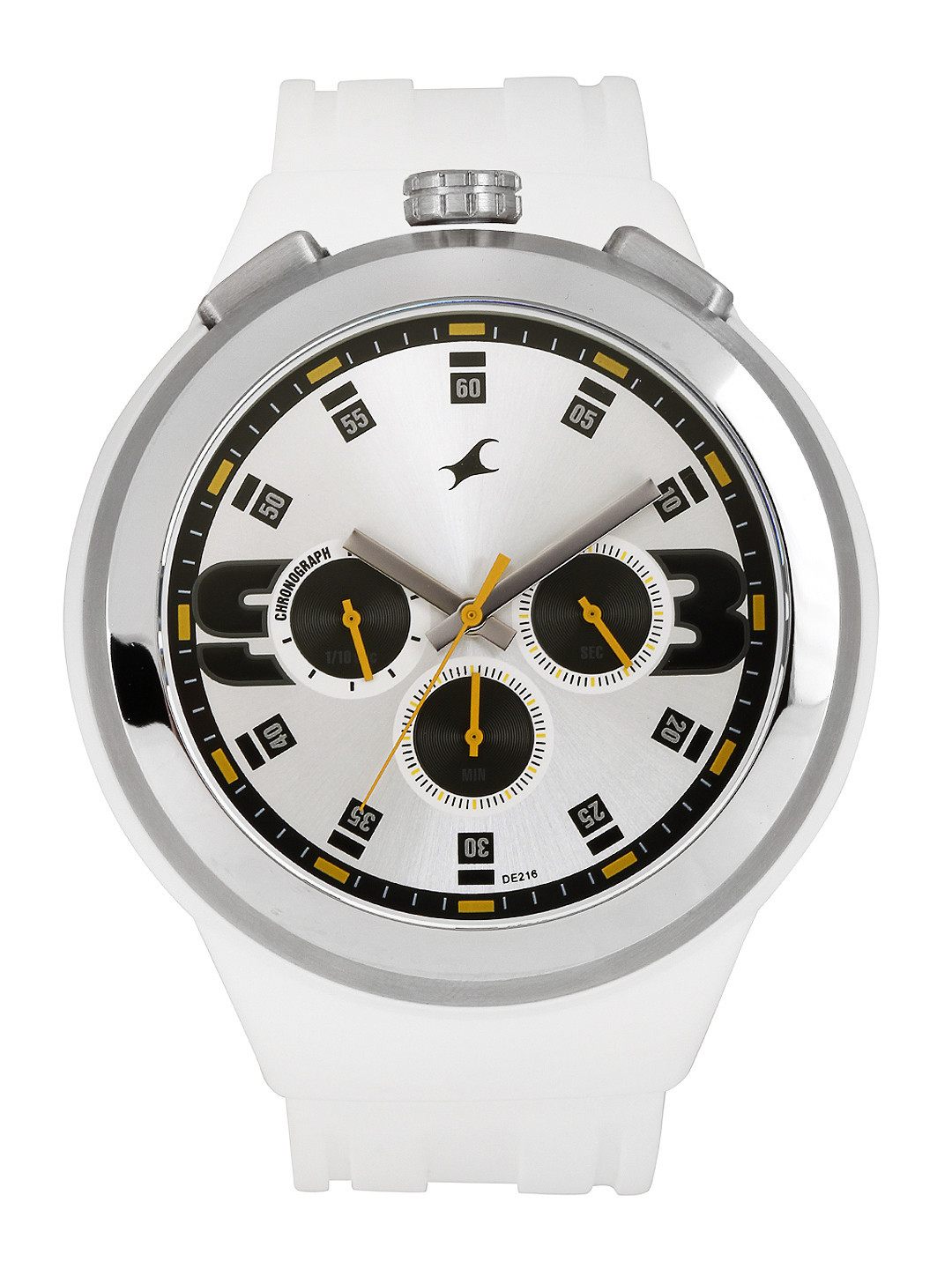 Buy Fastrack Men Silver Toned Dial Chronograph Watch 38002PP01J ...