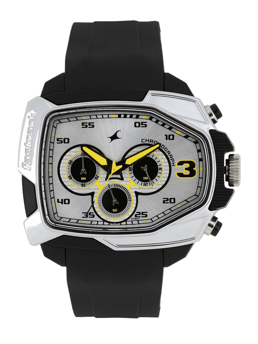 Buy Fastrack Men Silver Toned Dial Chronograph Watch 38005PP01J ...