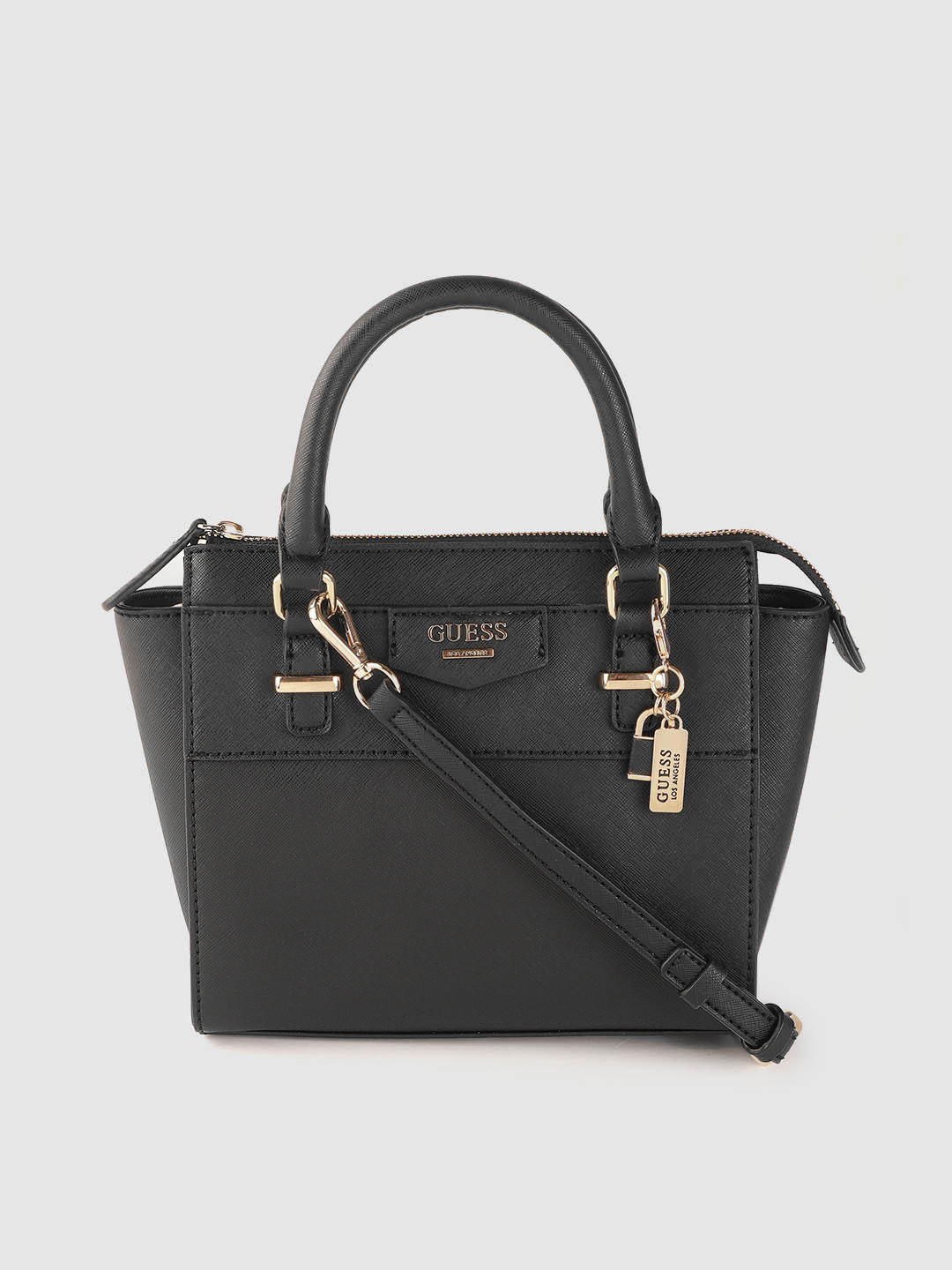 Buy GUESS Black Solid Handheld Bag - Handbags for Women 14933510 | Myntra