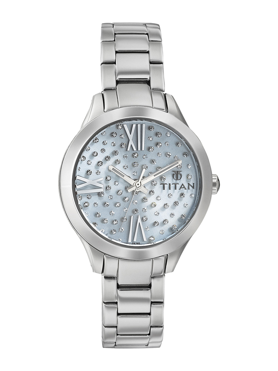 Buy Titan Women Metallic Blue Embellished Dial Watch 95027SM01J ...