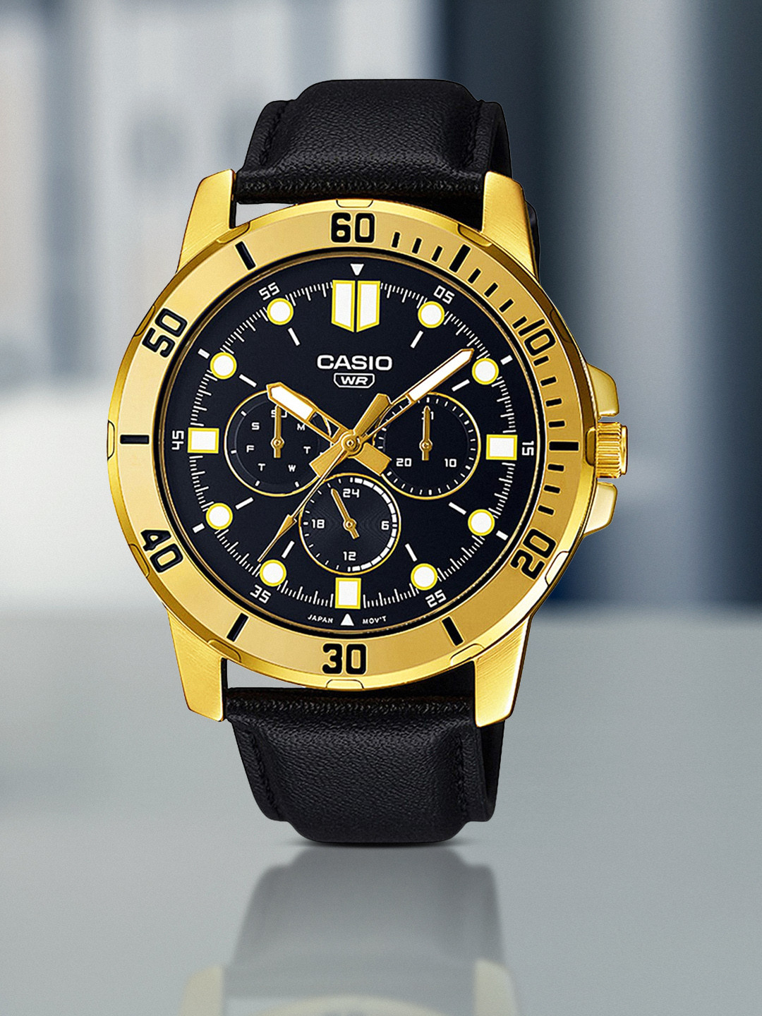 Buy CASIO Men Black Dial & Black Straps Analogue Watch - Watches for ...