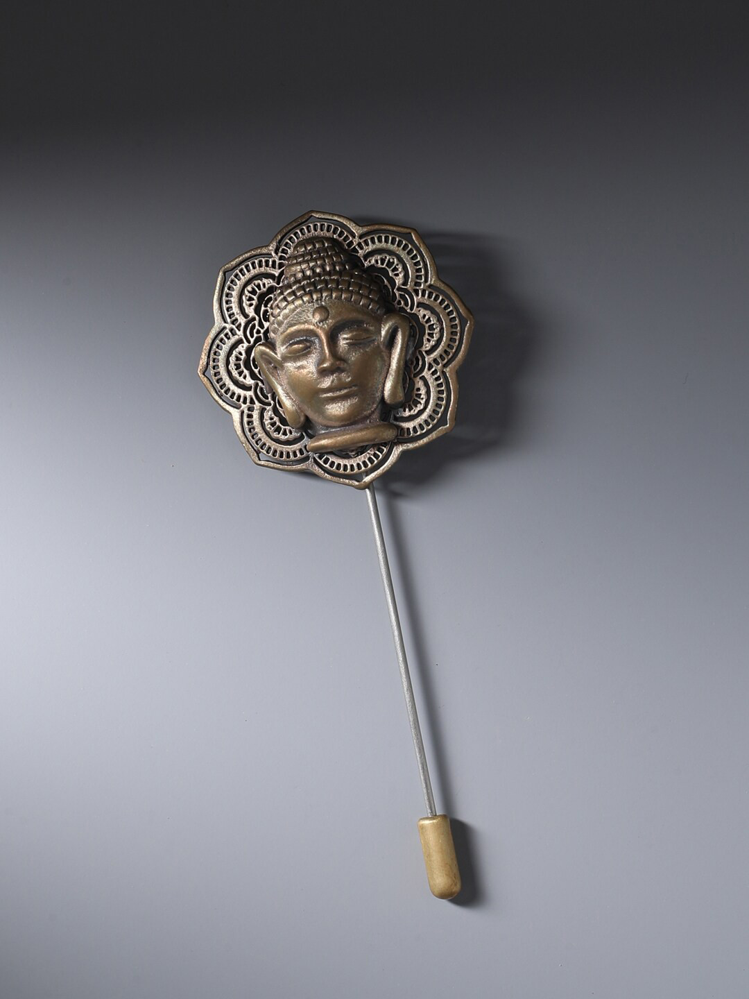 Buy COSA NOSTRAA Metallic Toned Antique The Buddha Lapel Pin - Brooch ...