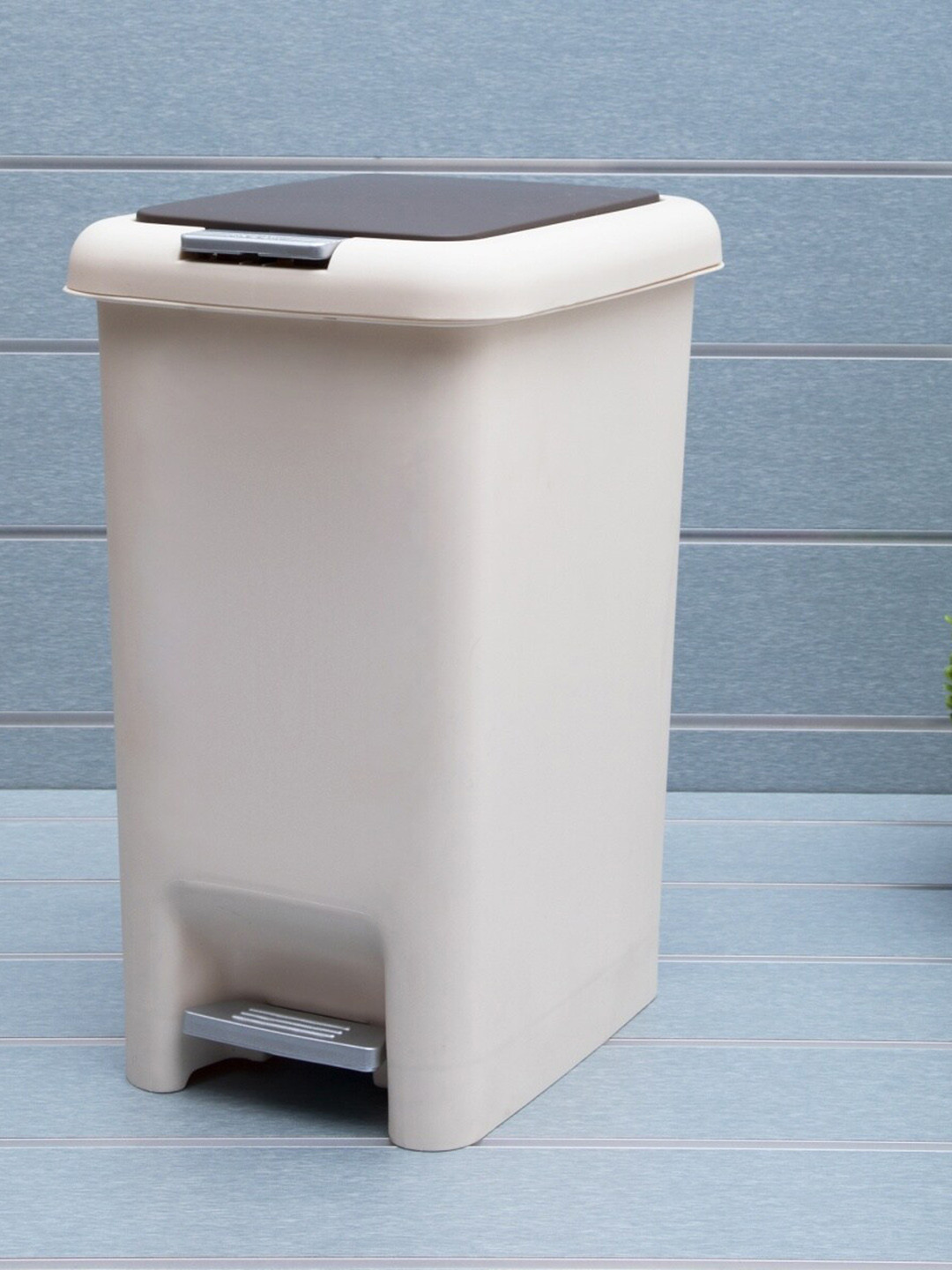 Buy Home Centre Beige & Brown Solid Sedona Chelsea Pedal Dustbin - Bins ...