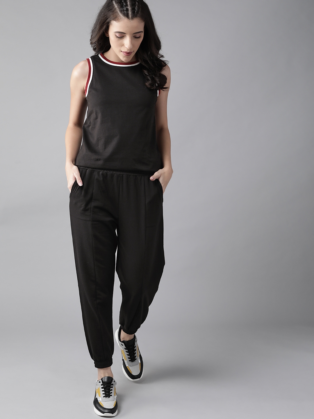 Buy Roadster Women Black Pure Cotton Solid Co Ords Set Co Ords For