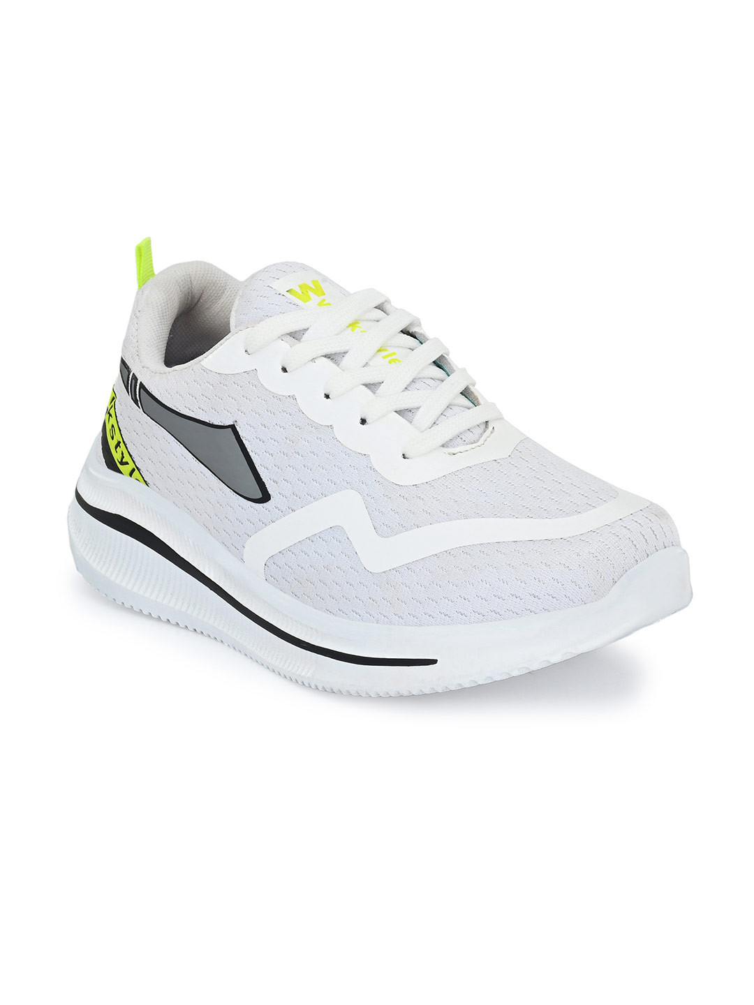 Buy Walkstyle By El Paso Men White Mesh Running Non Marking Shoes ...