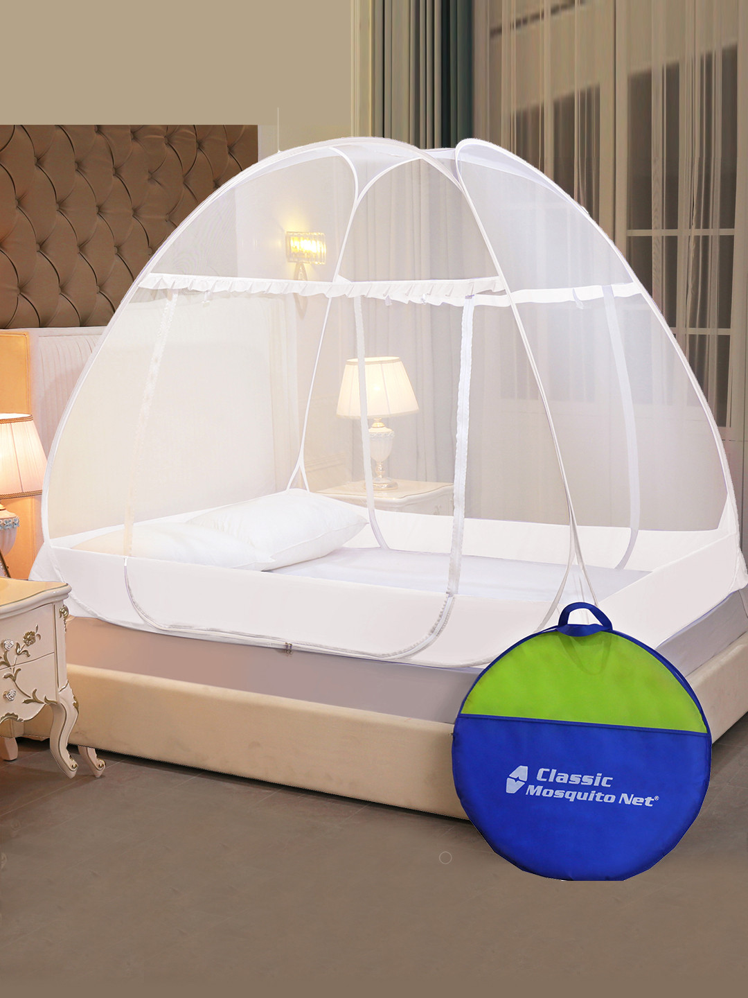 Buy Classic Mosquito Net White Sheer King Size Double Bed Mosquito Net ...
