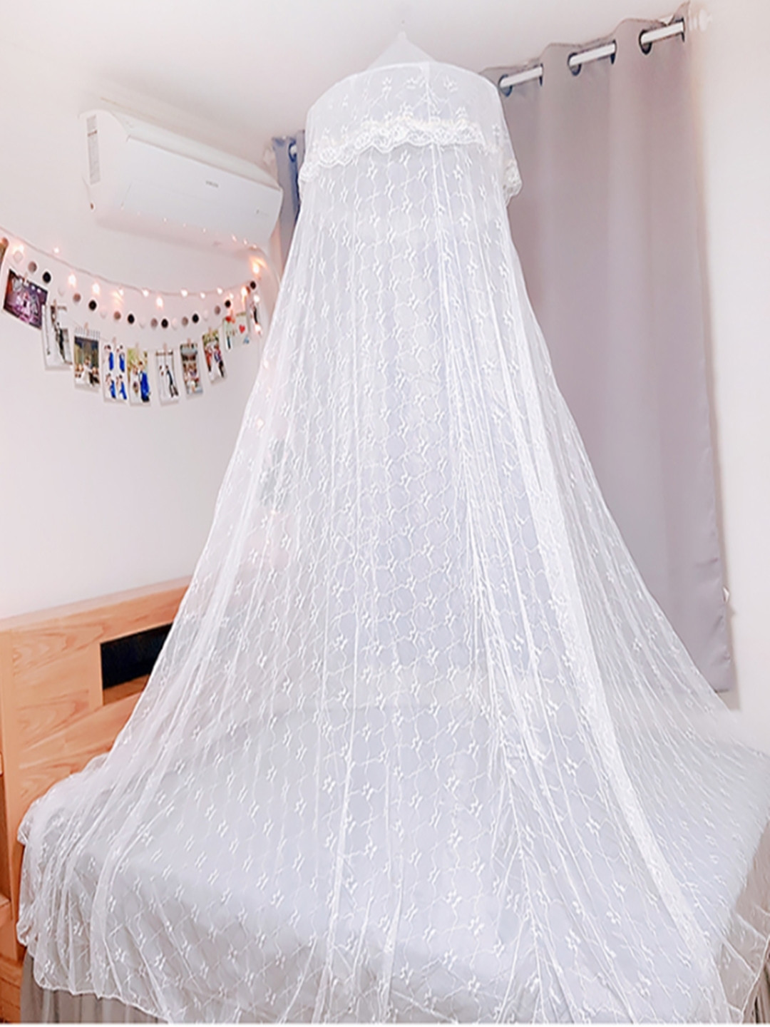 Buy Classic Mosquito Net White Self Design Hanging Mosquito Net ...