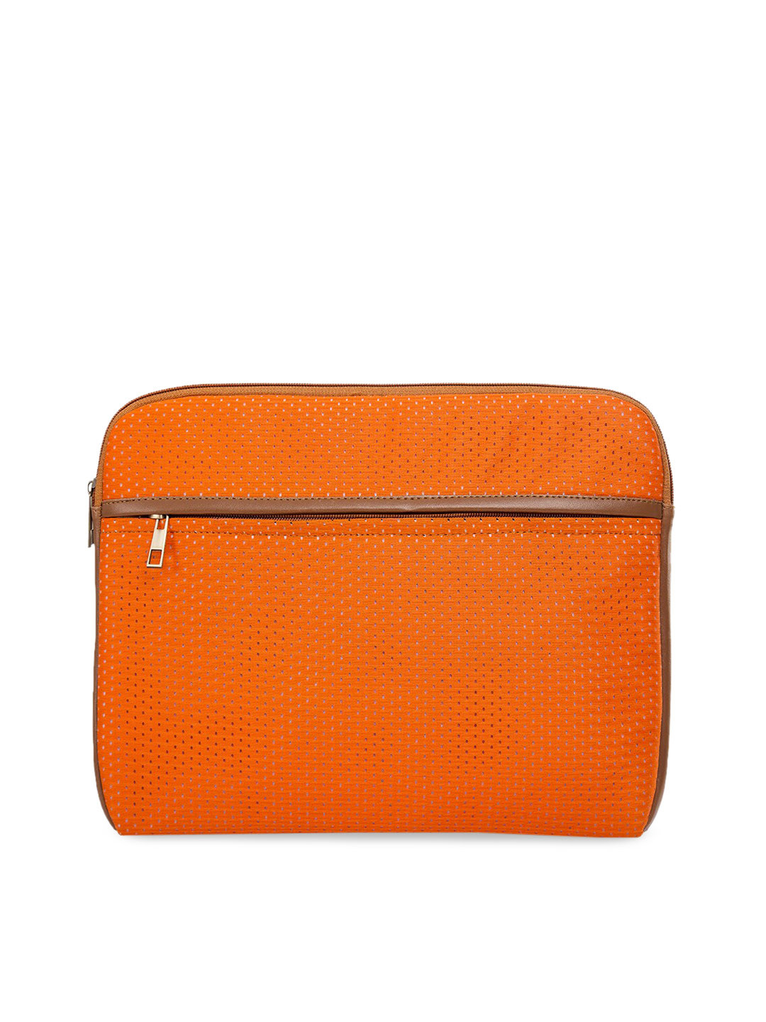 Buy Tarini Nirula Orange Textured Laptop Sleeve - Handbags for Women ...