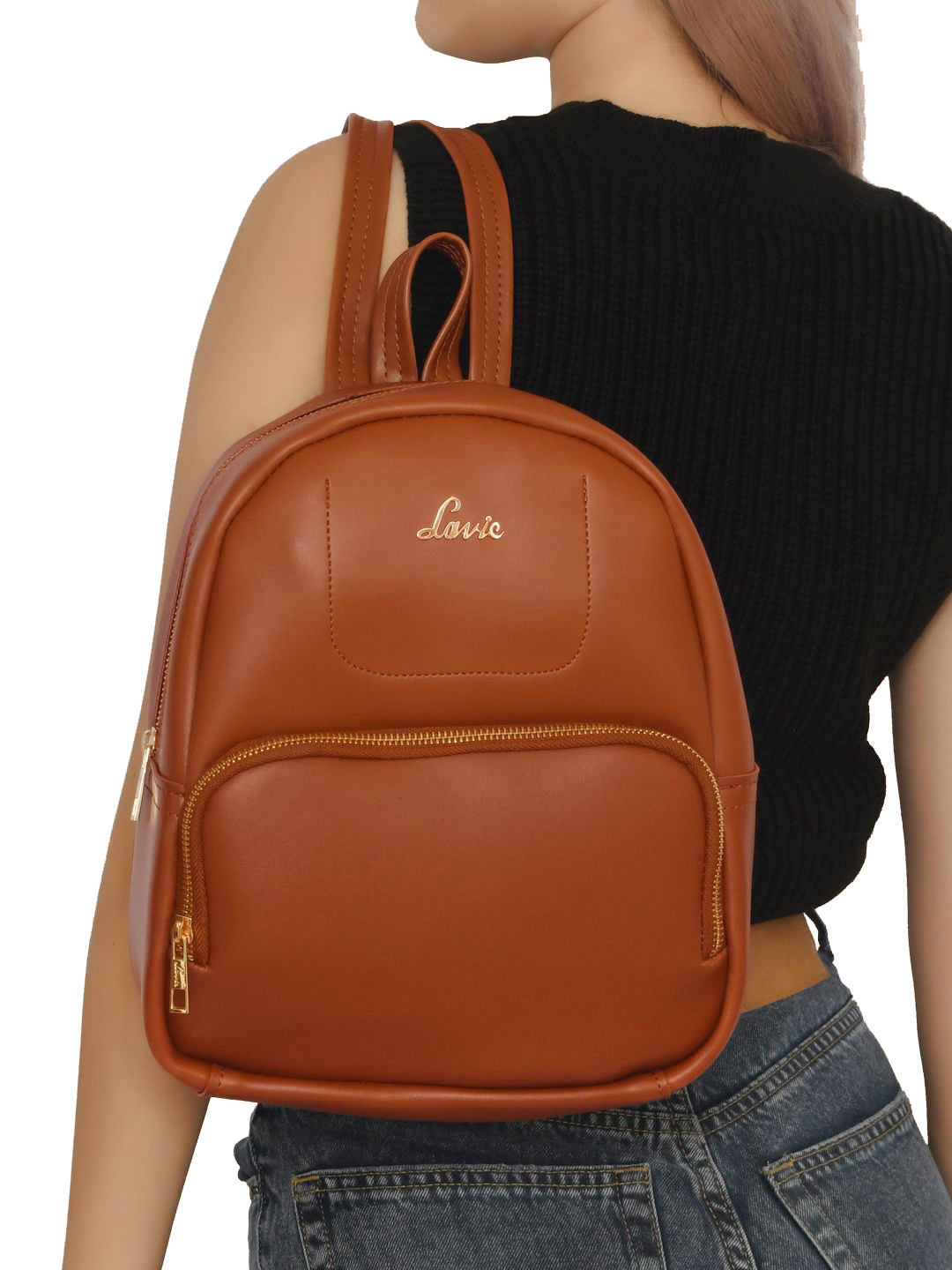 Buy Lavie Aries Women Tan Brown Mini Backpack - Backpacks for Women ...