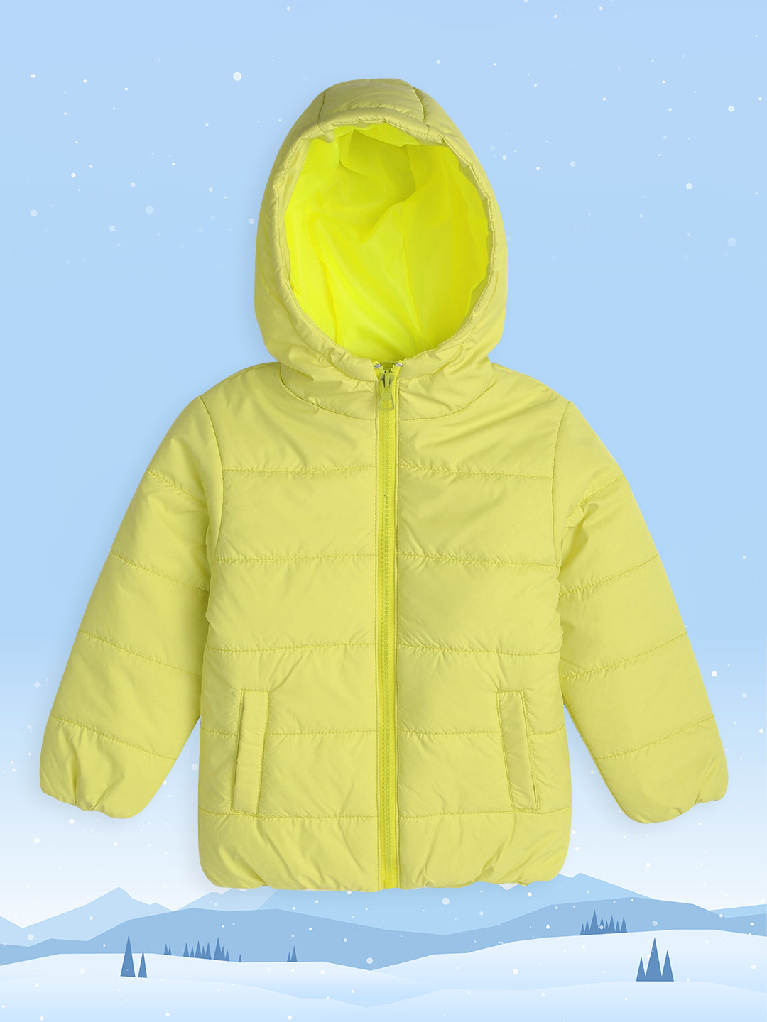 Buy HERE&NOW Girls Yellow Padded Jacket - Jackets for Girls 14969358 ...