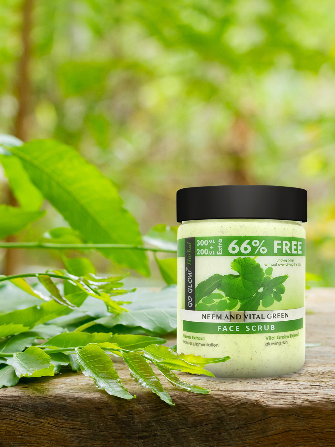 Buy Go Glow By Berina Neem & Vital Green Face Scrub 500ml - Face Scrub ...