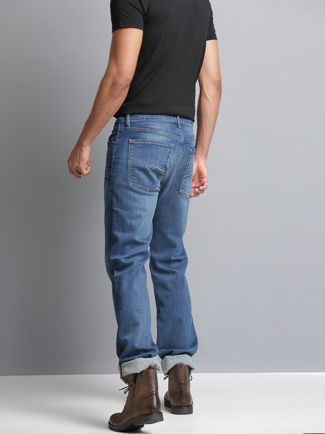 Buy 7 For All Mankind Men Blue Luxe Performance Straight Fit ...